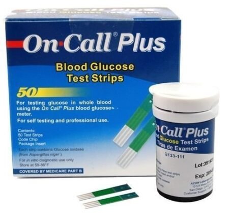 On Call Plus Blood Glucose 50 Test Strips