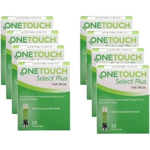 OneTouch Select Plus Glucose Test 200 Strips (25 X 8)